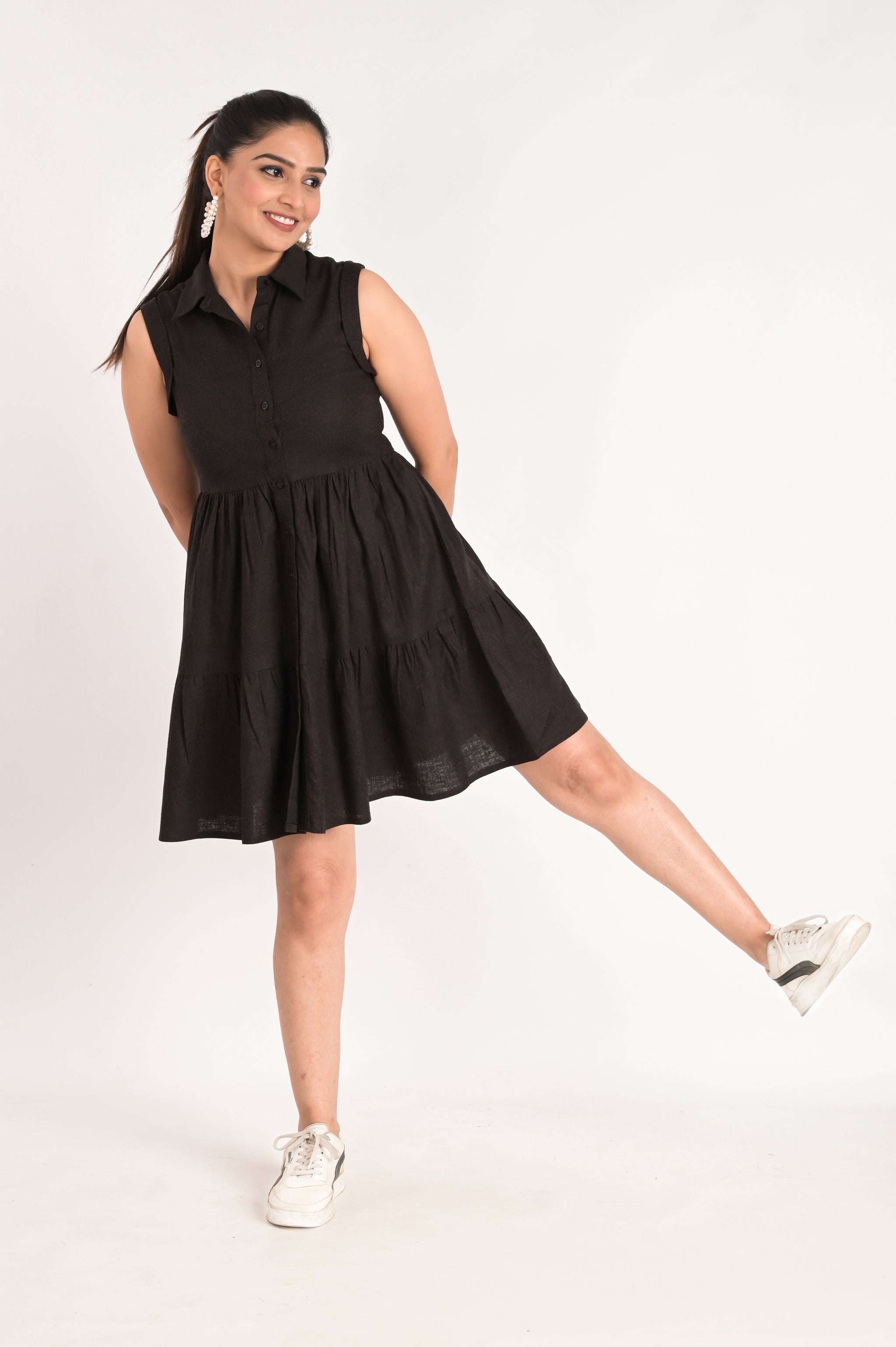 Playful Coffee Paisley Dress – KIZI Apparels